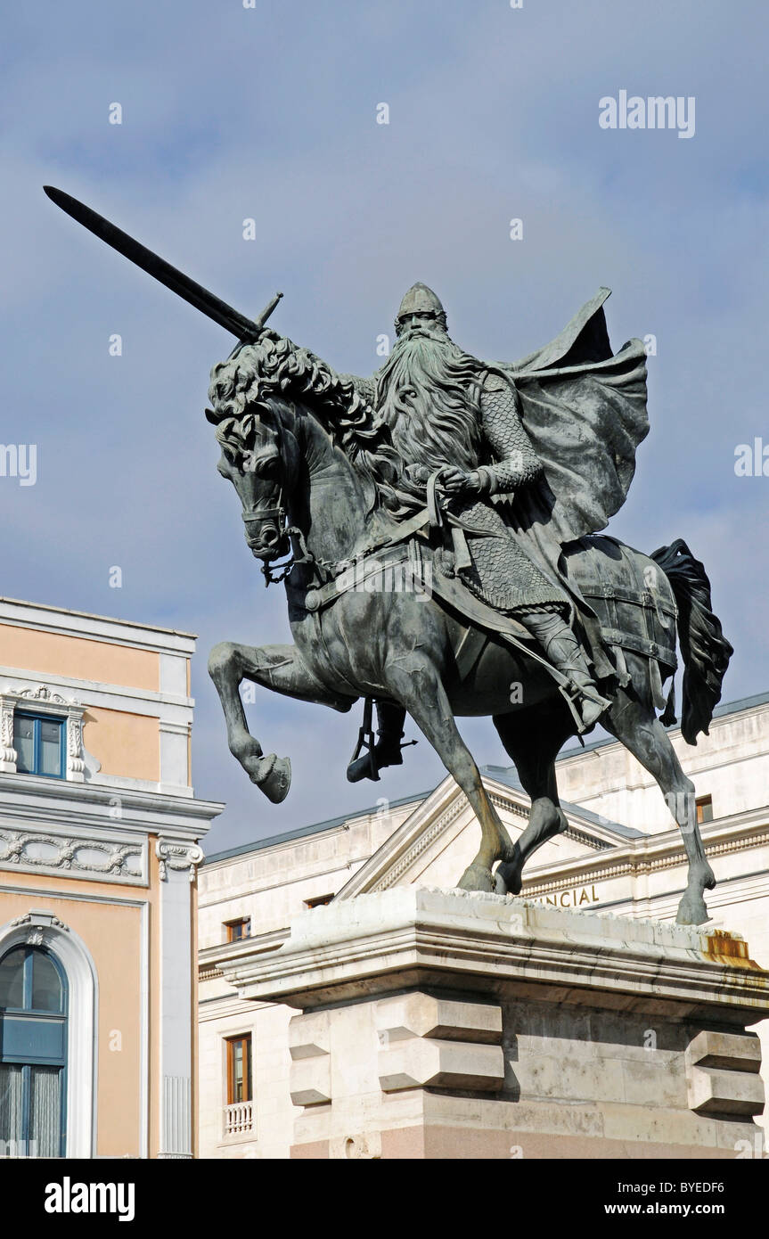 Equestrian statue of El Cid, a knight and national hero, Burgos ...