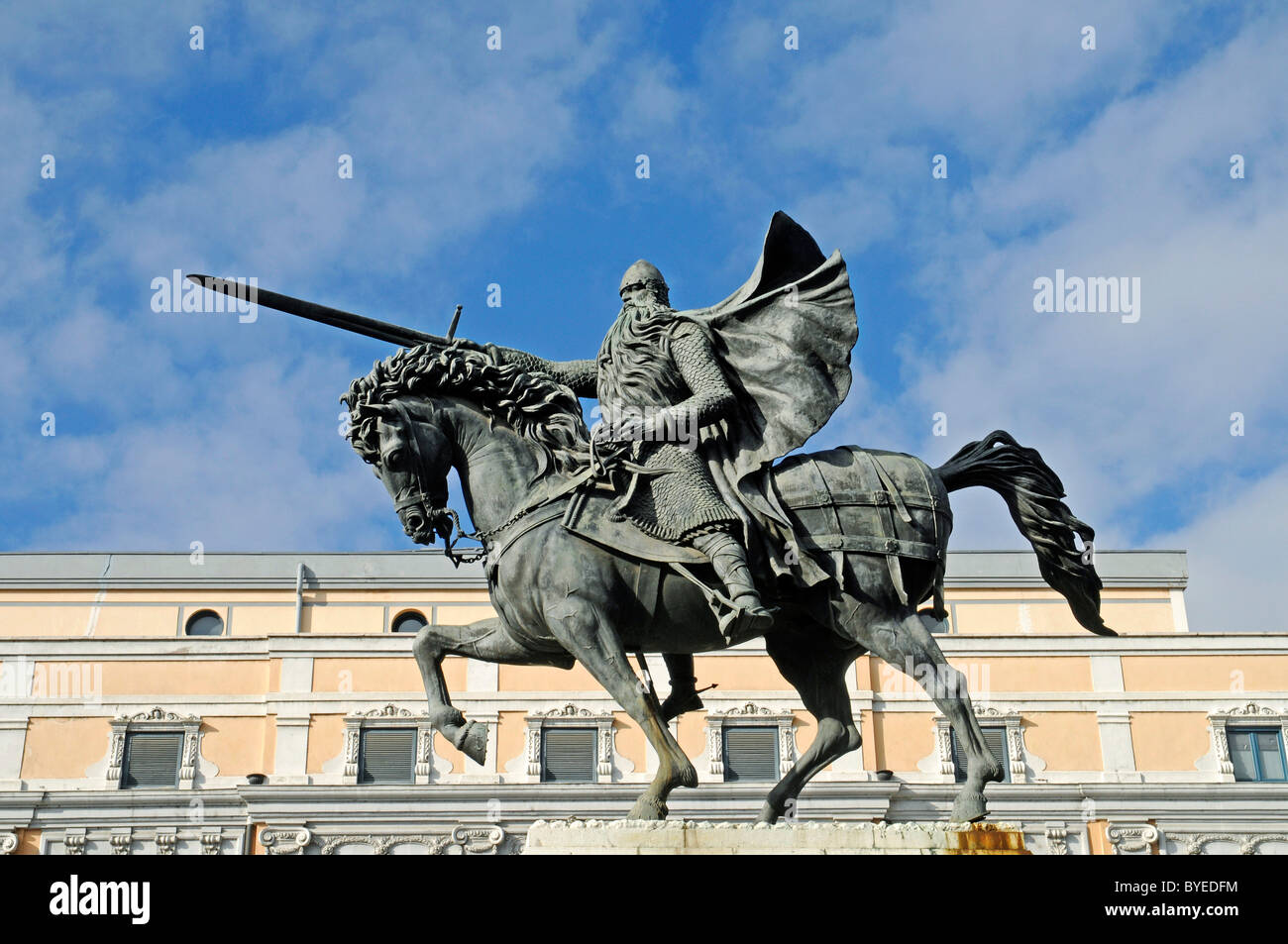 Equestrian statue of El Cid, a knight and national hero, Burgos ...