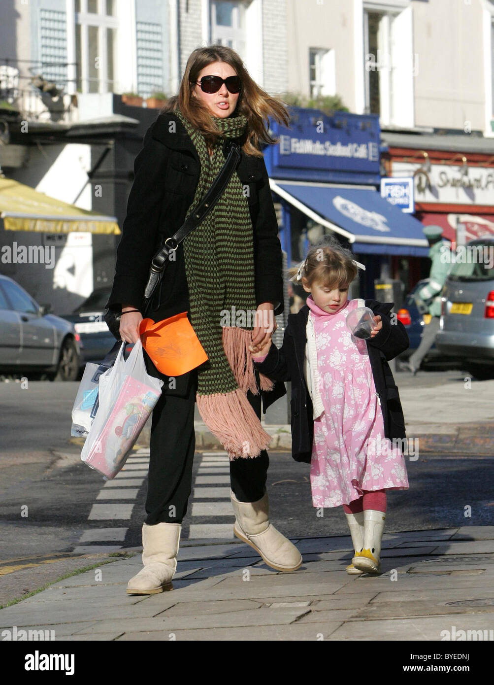 Jools Oliver and daughter Poppy Honey out for a walk London, England ...