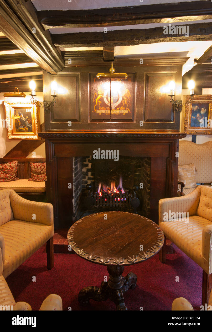 Lounge Inside The Mermaid Inn Rye East Sussex England Stock Photo - Alamy