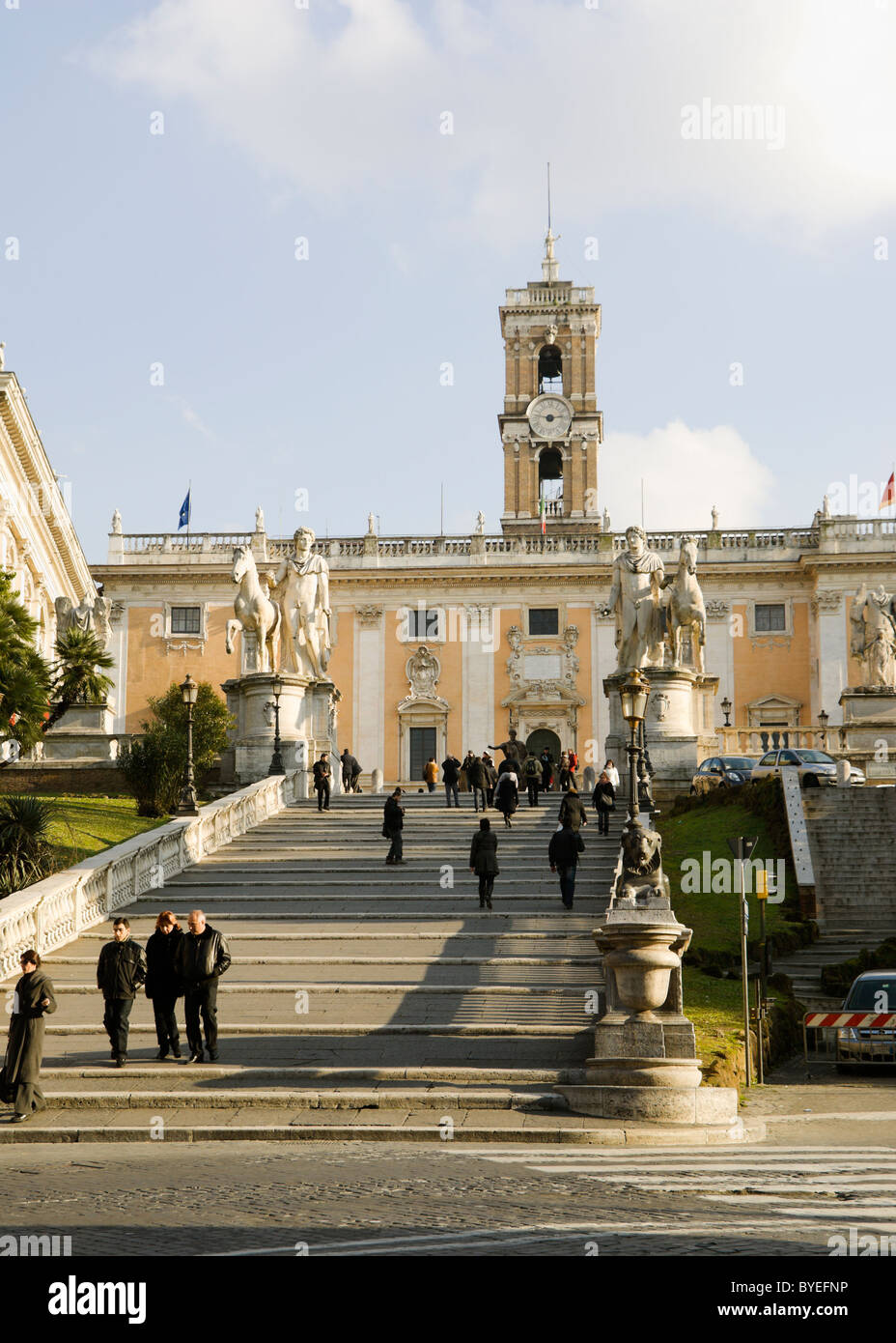 Rome, Italy, capitoline hill Cordonata sloping road Stock Photo - Alamy