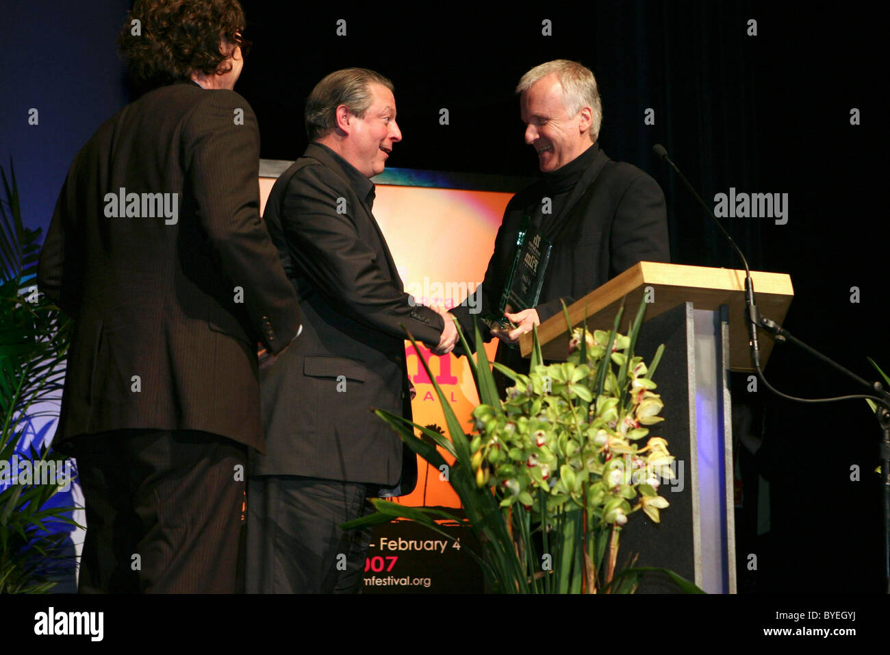 Davis Guggenheim, Al Gore and James Cameron 22nd Santa Barbara ...