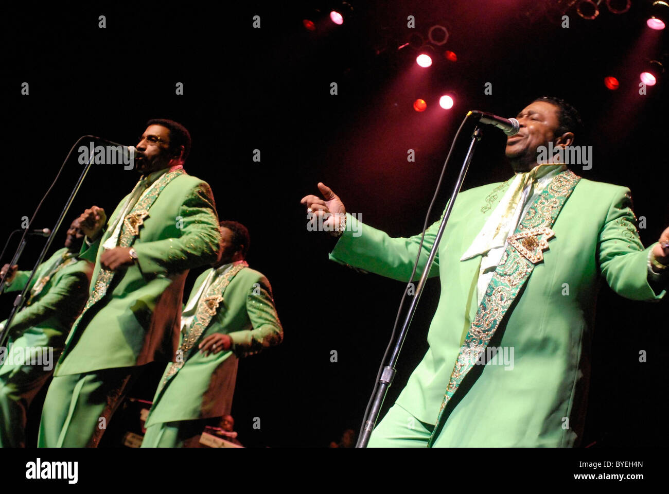 The Temptations performing live at the Gibson Amphitheatre. Hollywood ...