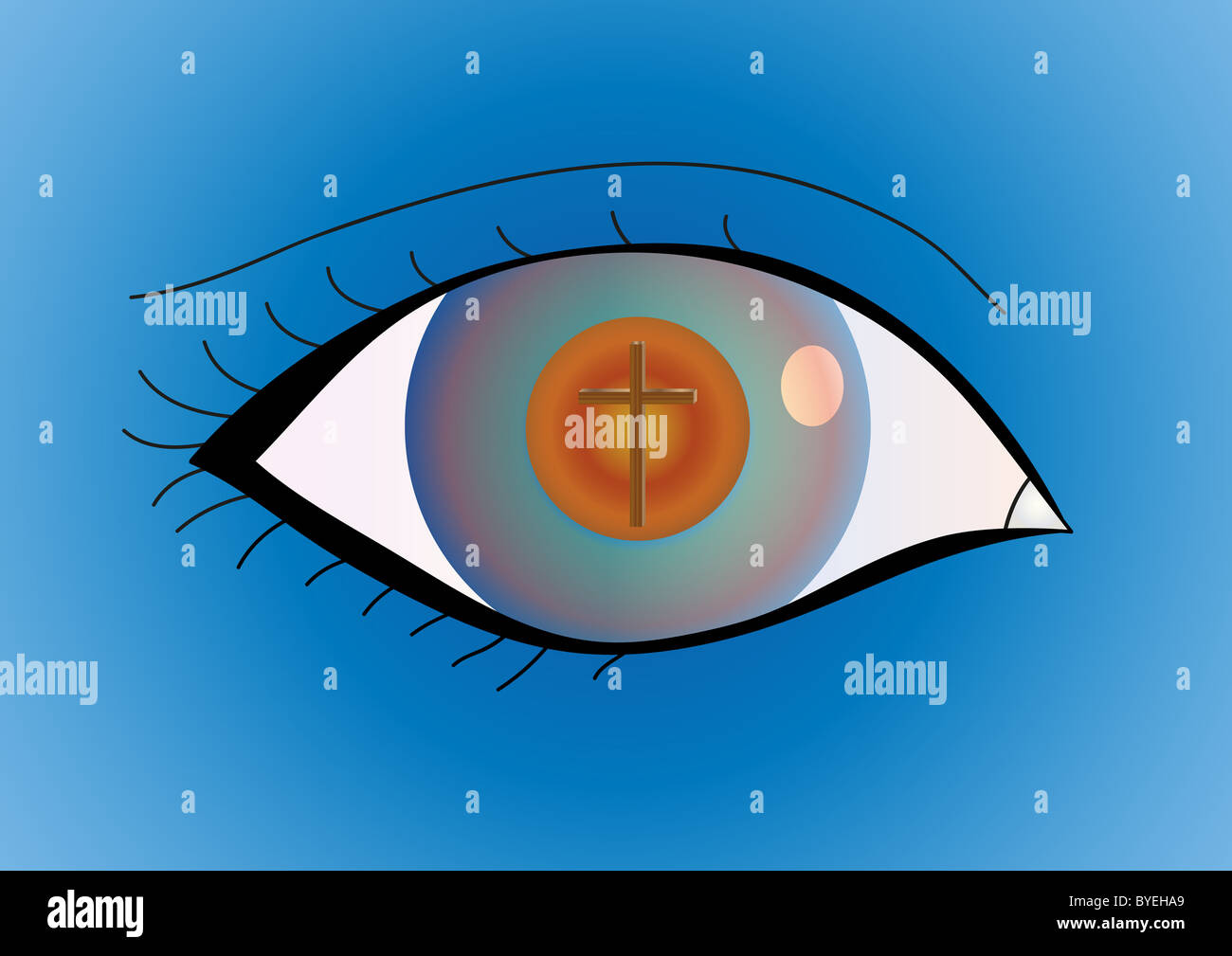 seeing the truth ( christian wallpaper Stock Photo - Alamy