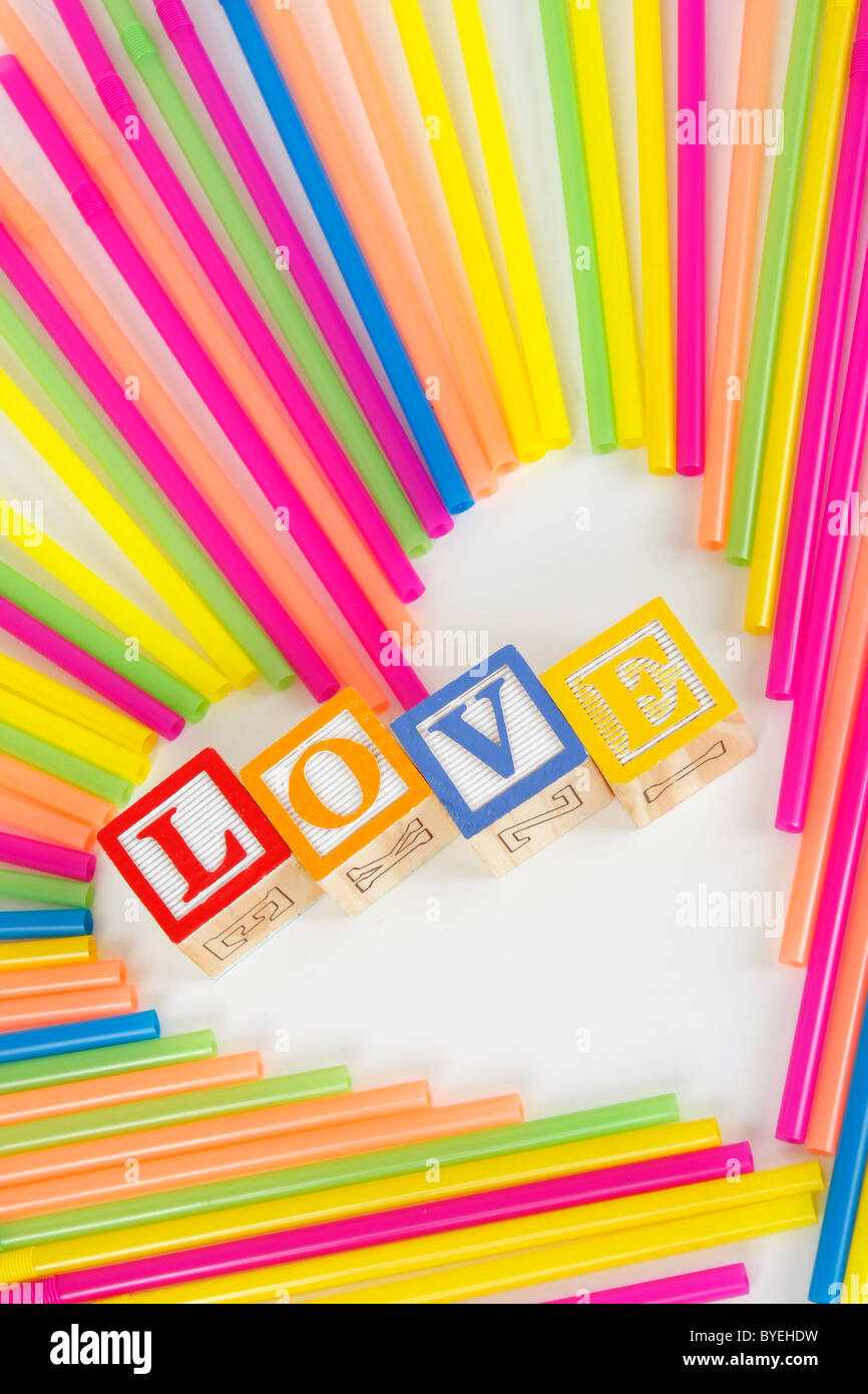 Blocks spell the word hi-res stock photography and images - Alamy