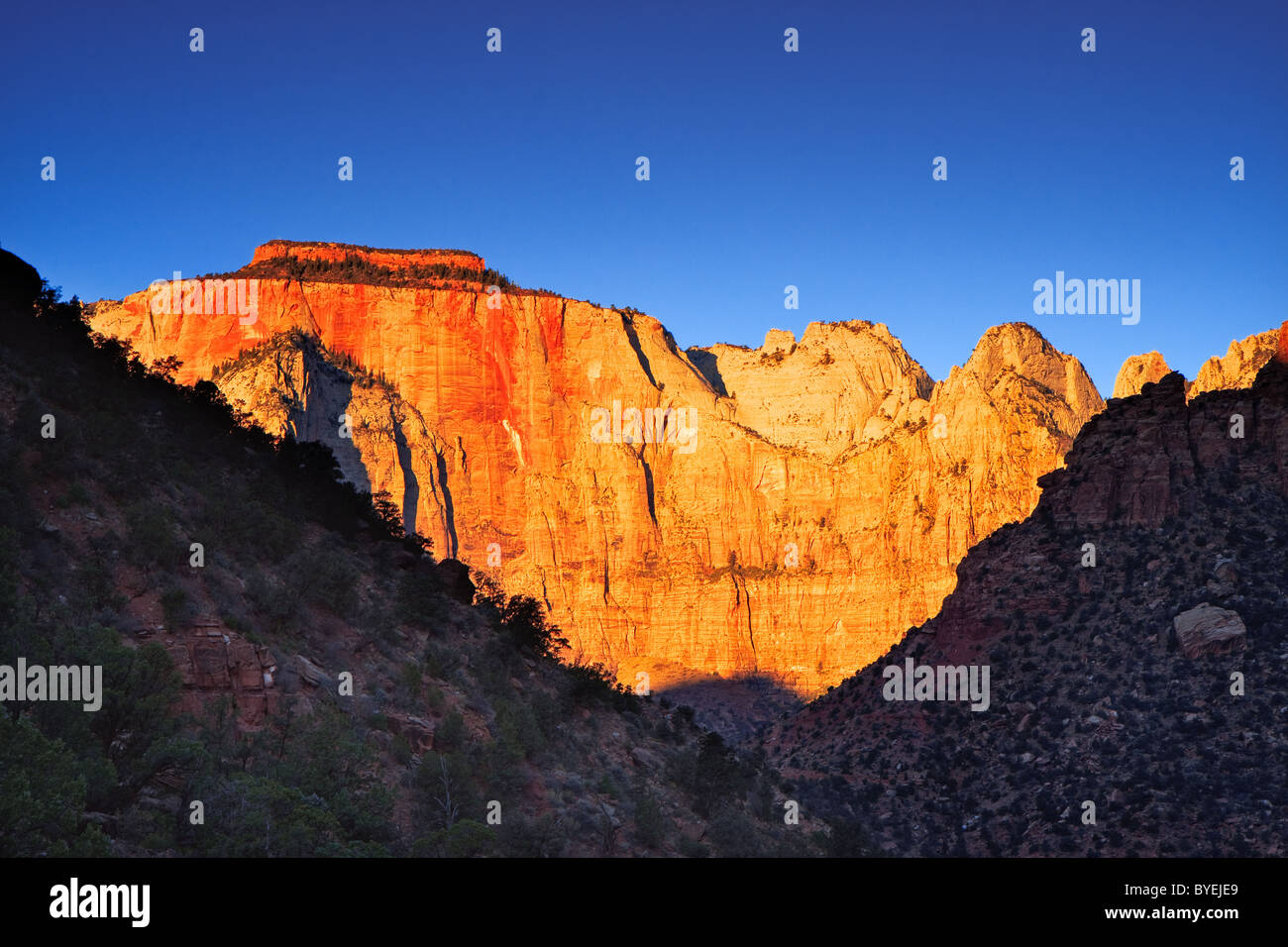 The west temple of zion hi-res stock photography and images - Alamy