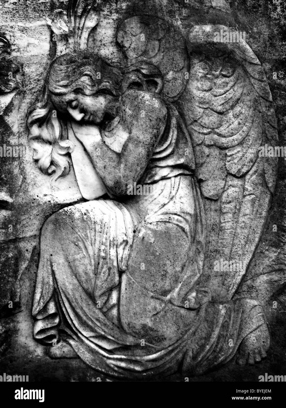 Crying winged angel hi-res stock photography and images - Alamy