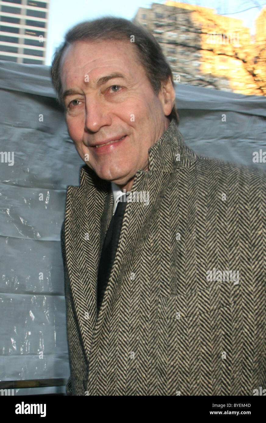Charlie Rose leaving Diane von Furstenberg Fashion show at the tents at ...