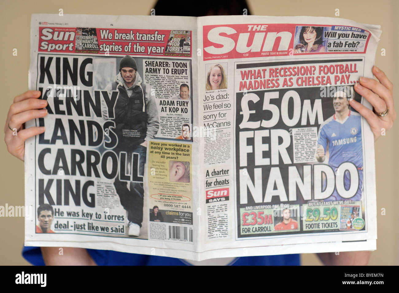 the sun newspaper Stock Photo - Alamy