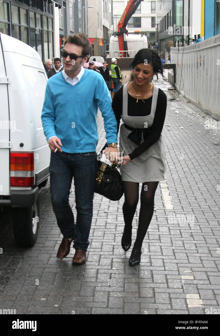 Samuel Preston and Chantelle Houghton holding hands as they return home ...
