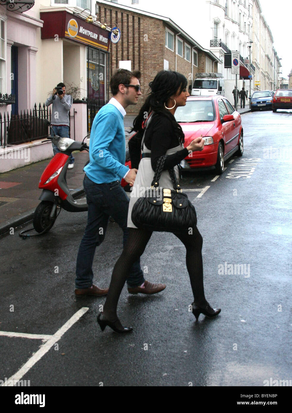 Samuel Preston and Chantelle Houghton holding hands as they return home ...