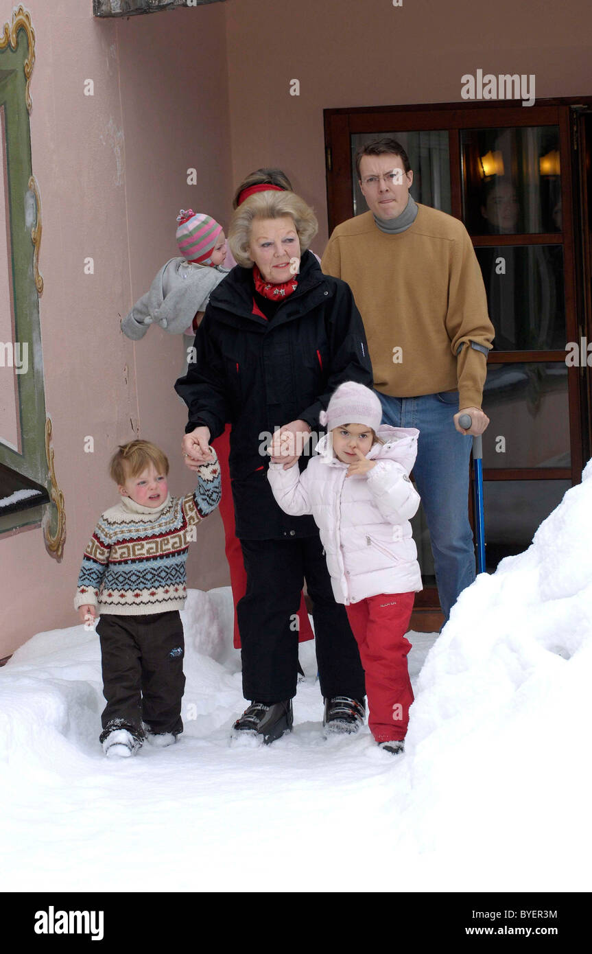 Queen Beatrix, Prince Constantijn, Princess Laurentien and their kids ...