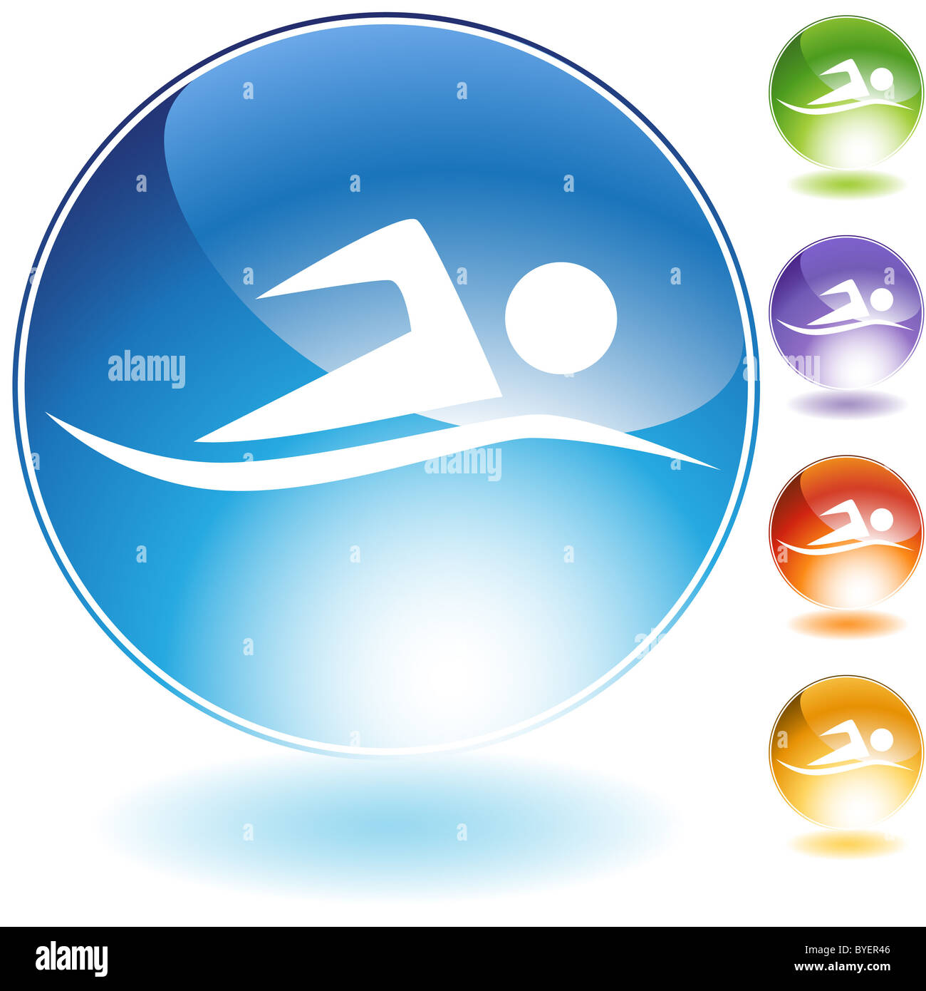 Olympic swimmer art hi-res stock photography and images - Alamy