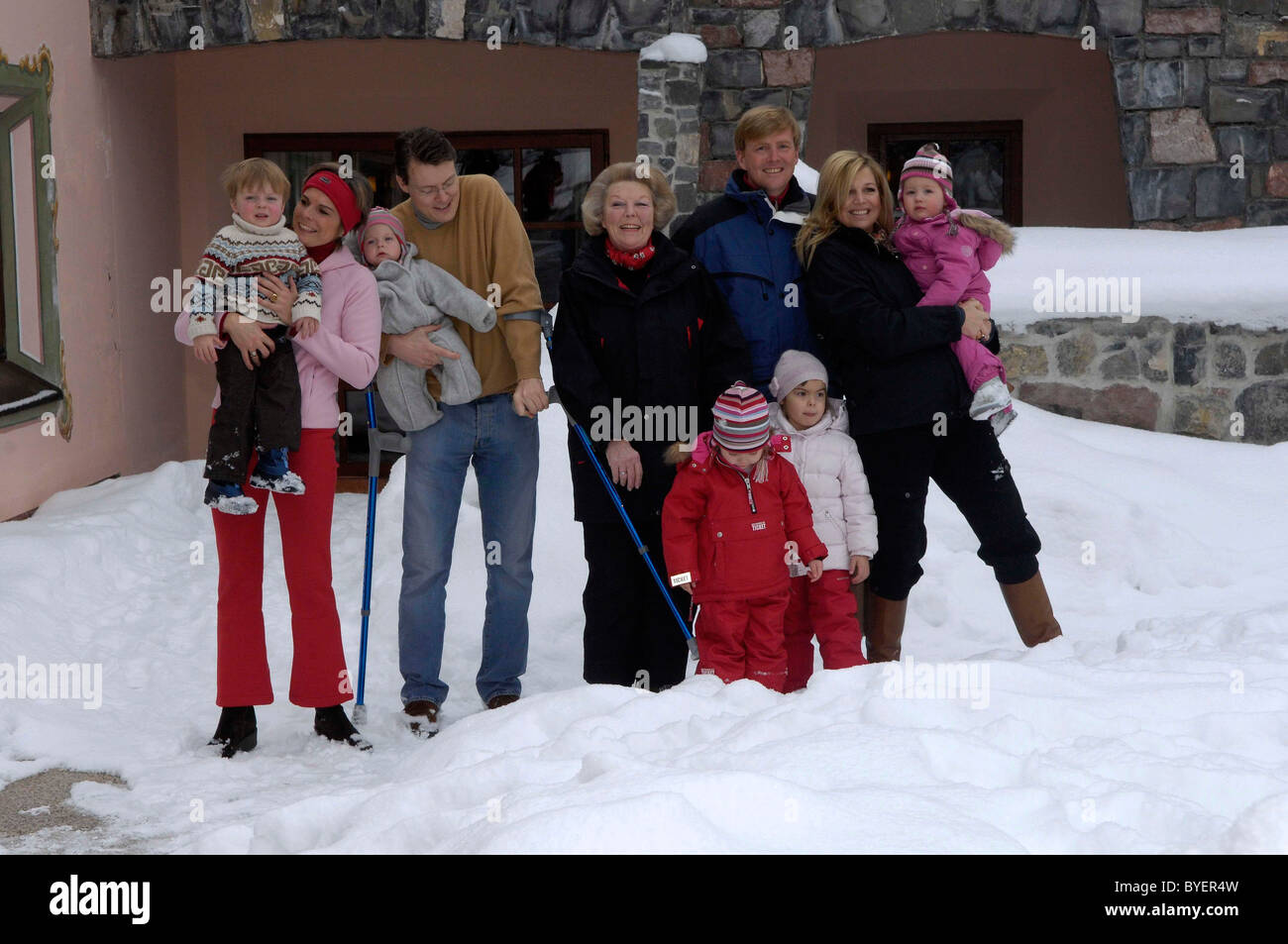 Queen Beatrix, Prince Constantijn, Princess Laurentien and their kids ...