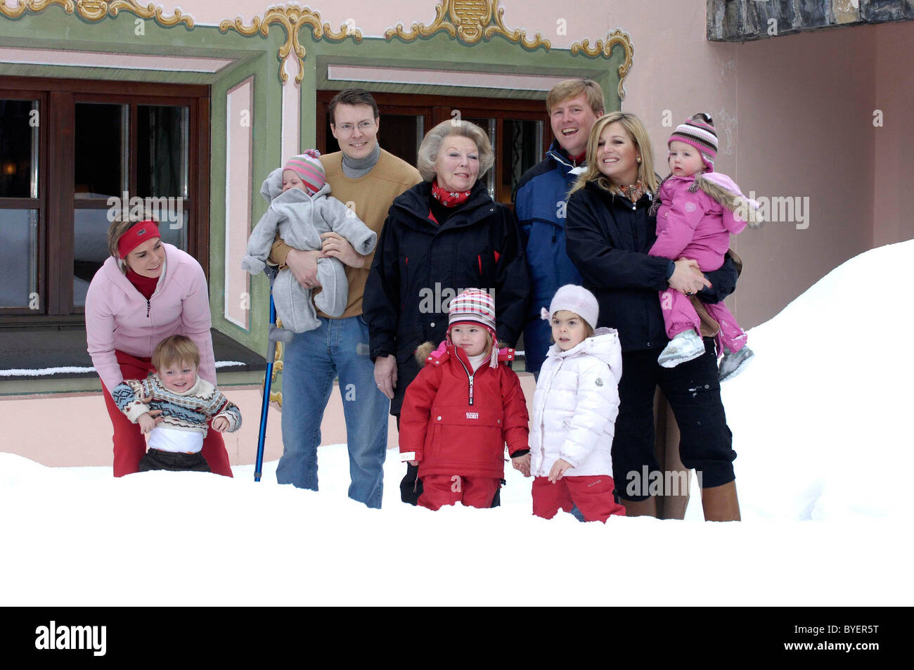 Queen Beatrix, Prince Constantijn, Princess Laurentien and their kids ...