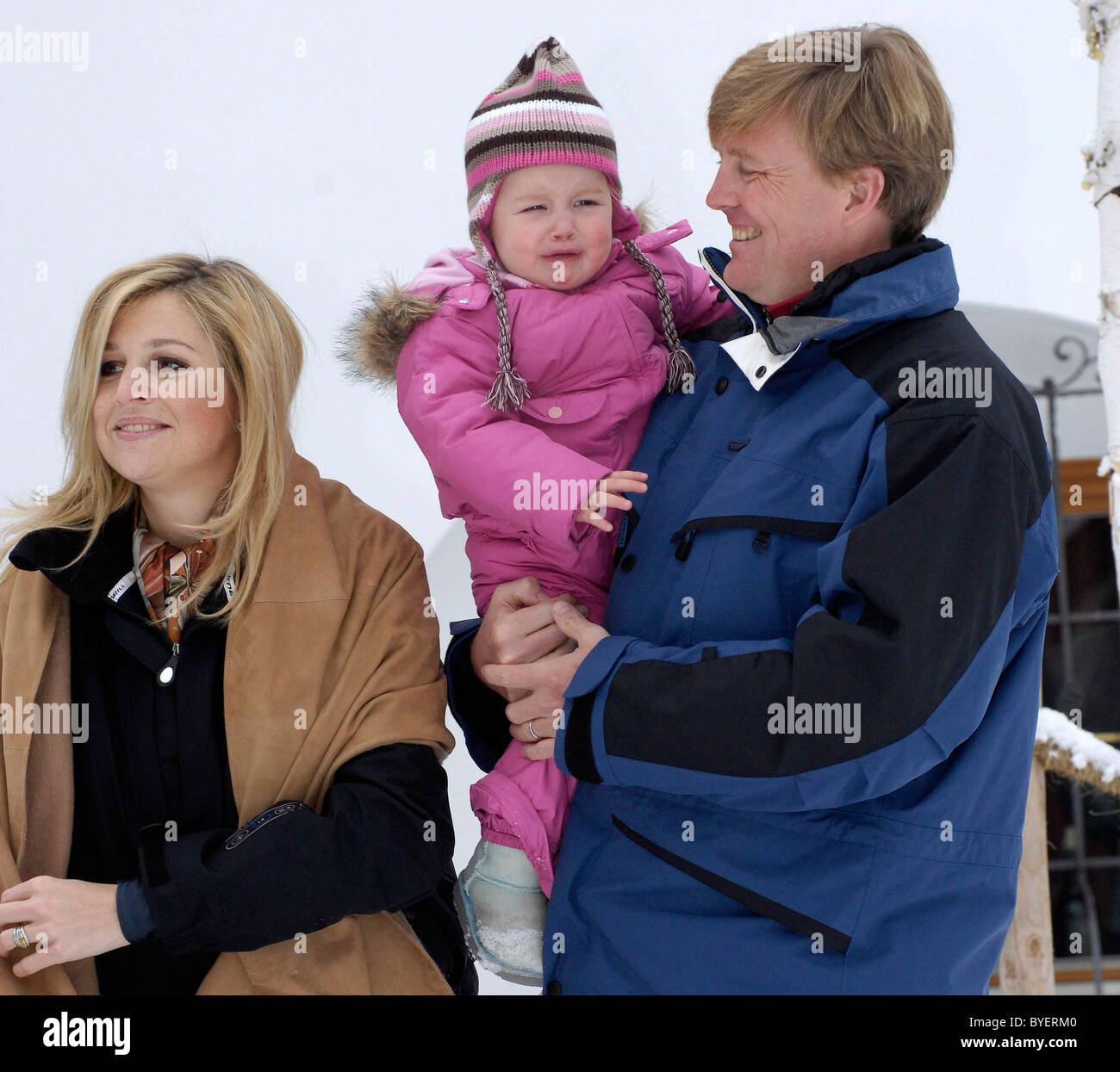Prince Willem Alexander and Princess Maxima with Princess Alexia on ...