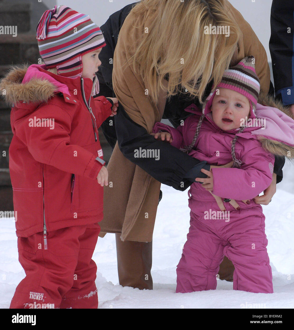 Princess Maxima with Princess Amalia and Princess Alexia on their ...