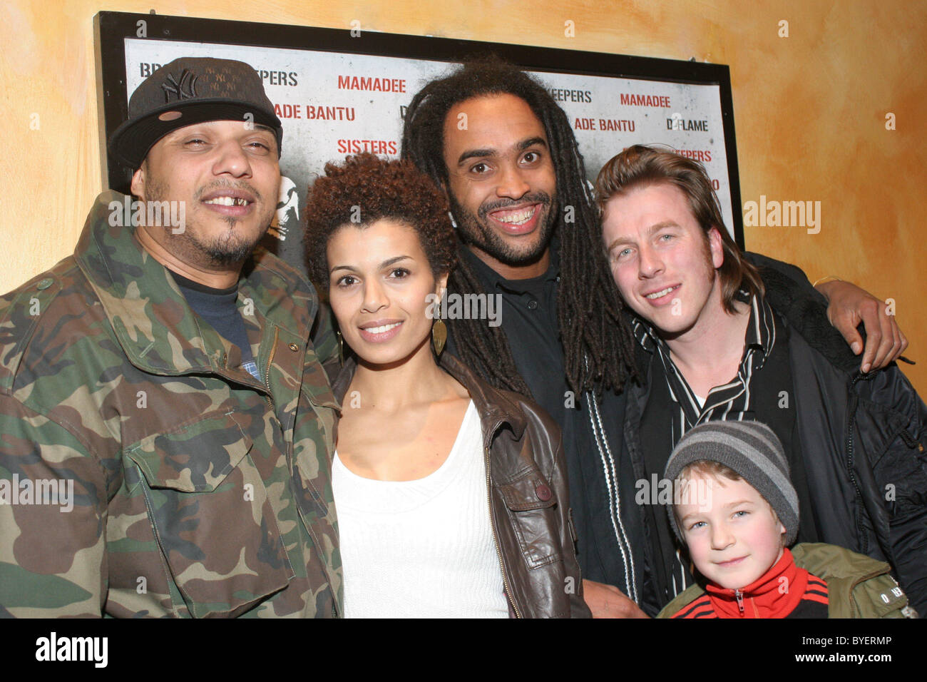 D-Flame, Mamadee, Ade Bantu, Sven Halfar with his son Oskar Haase "Yes ...