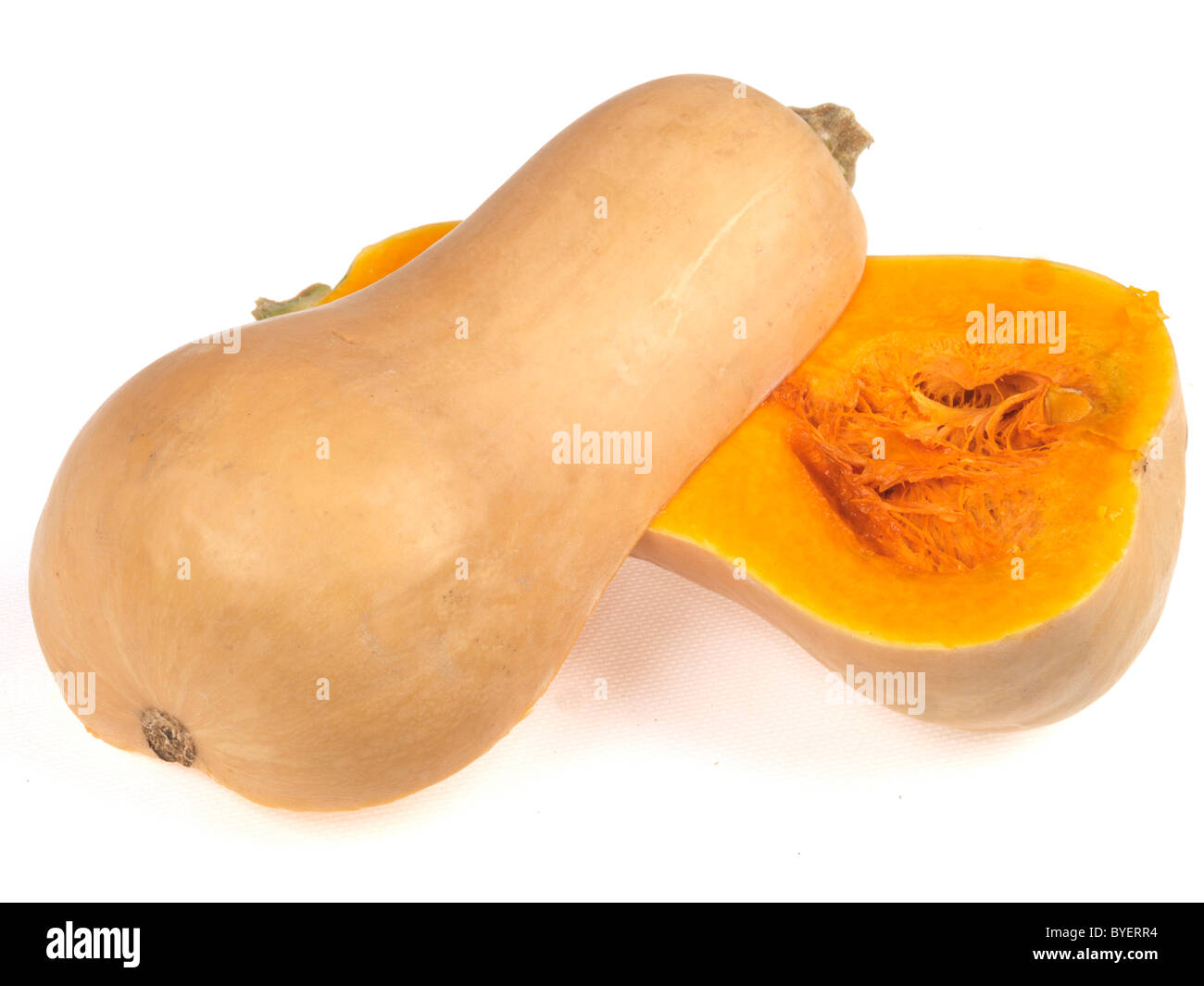 Fresh Ripe Butternut Squash Vegetable With Soft Textured Flesh Close Up ...