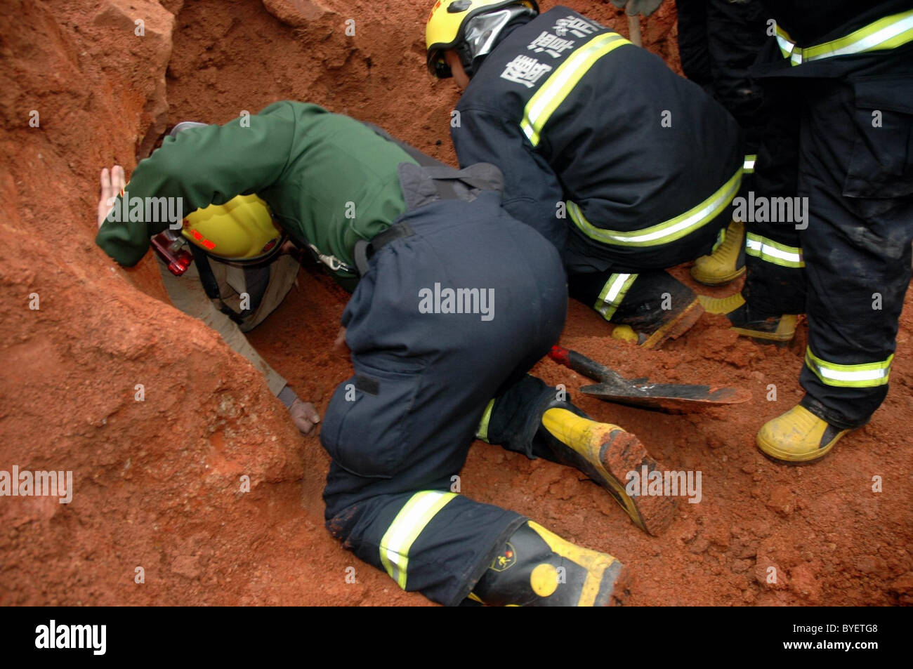 EARLY BURIAL VICTIM SAVED Rescuers battled for hours after an ...