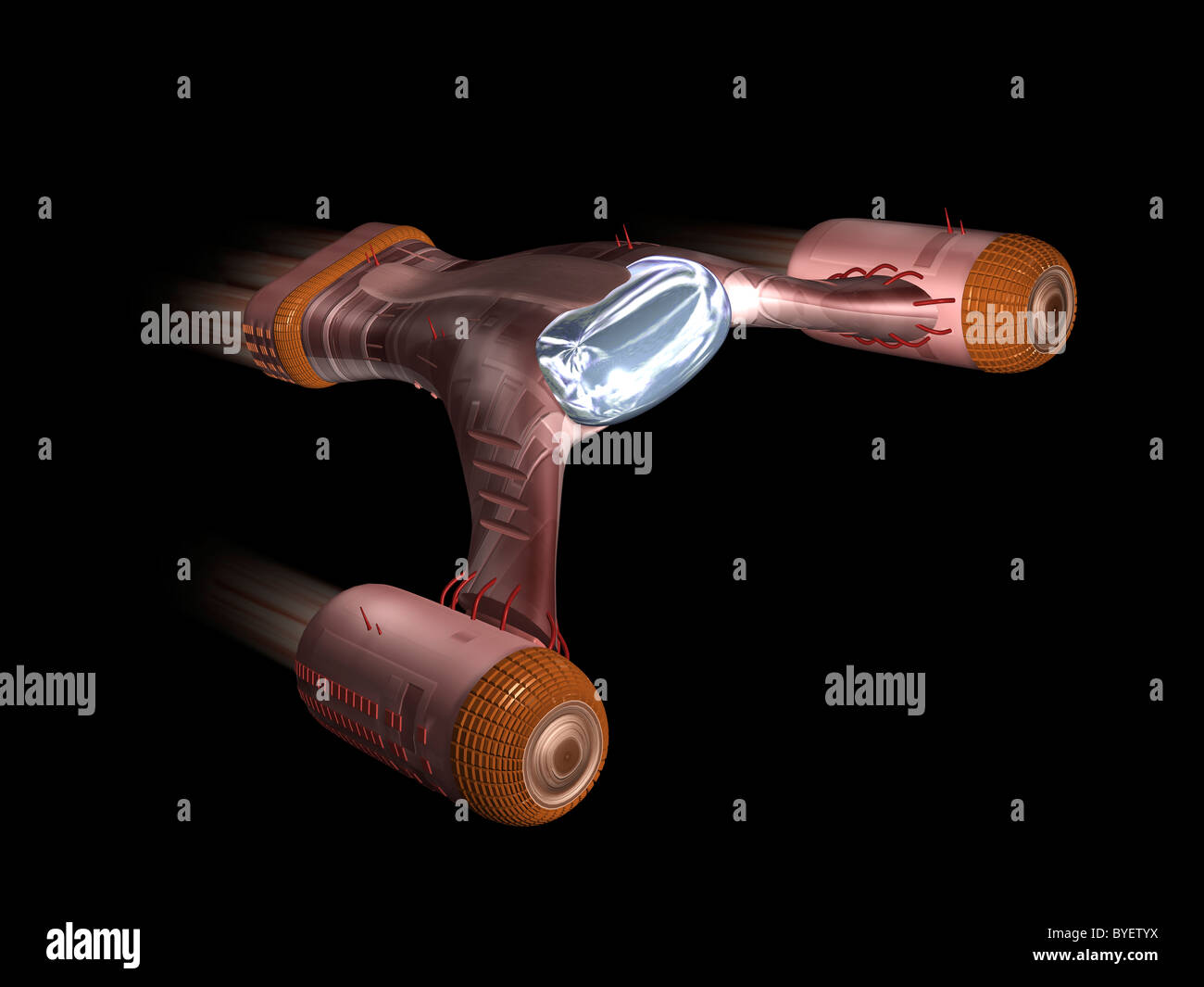 It's a spaceship very fast with powerful engines Stock Photo - Alamy