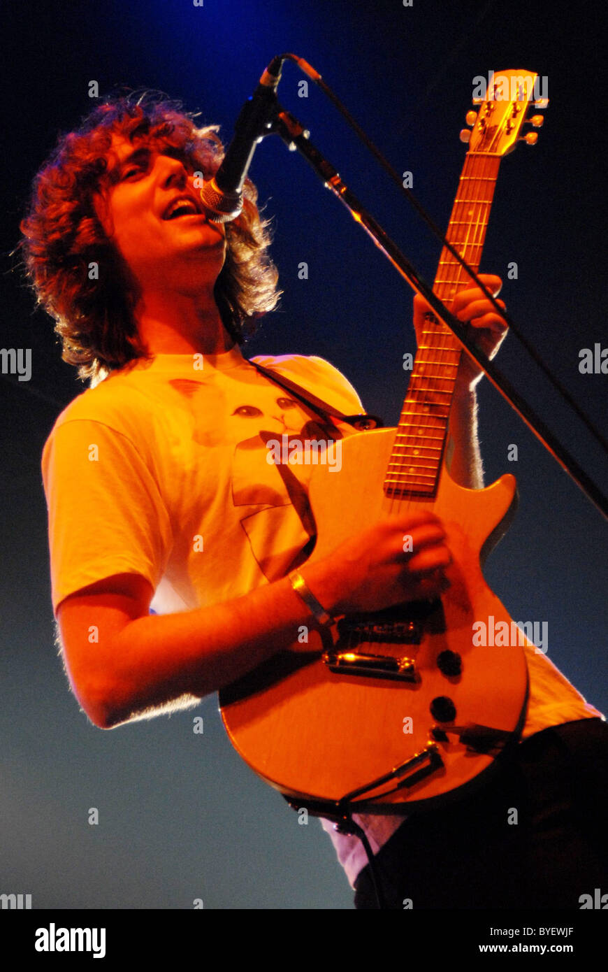 Luke Jenner The Rapture performing live at The Astoria London, England ...