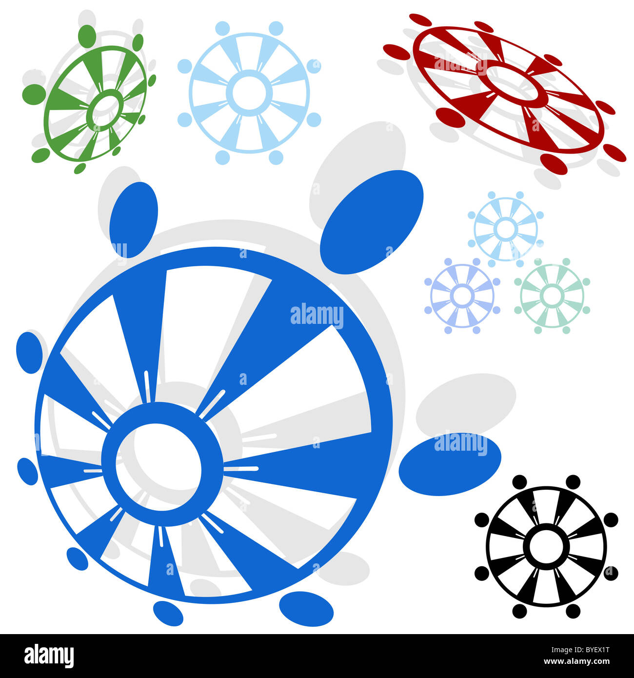 Teamwork people isolated on a white background Stock Photo - Alamy