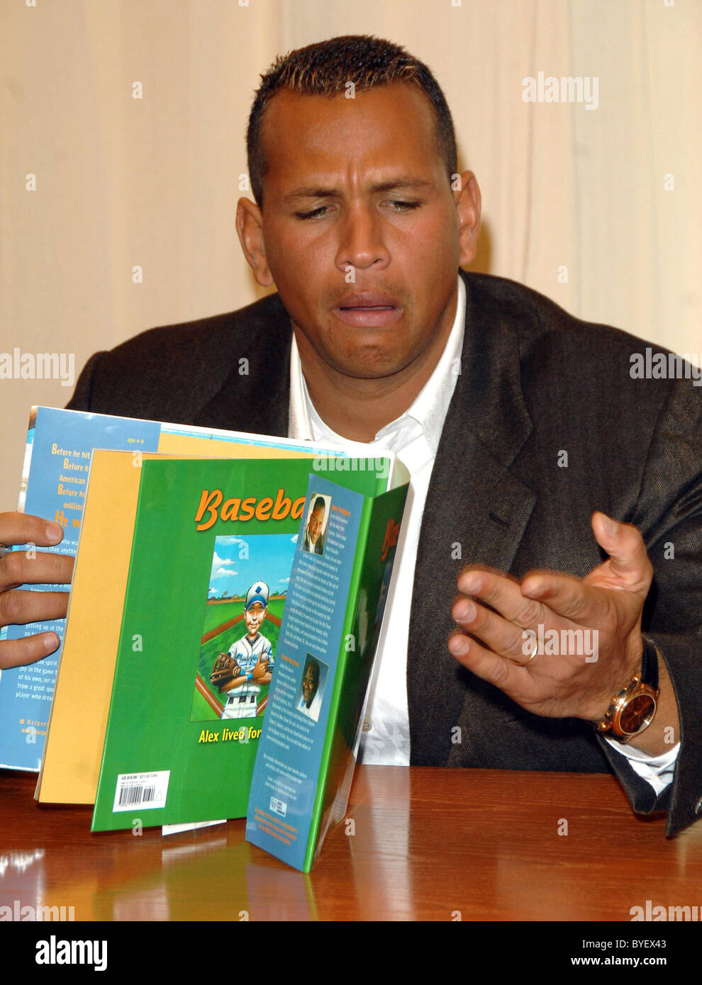Alex Rodriguez AKA "A-Rod" of The New York Yankees signs his book 'Out ...