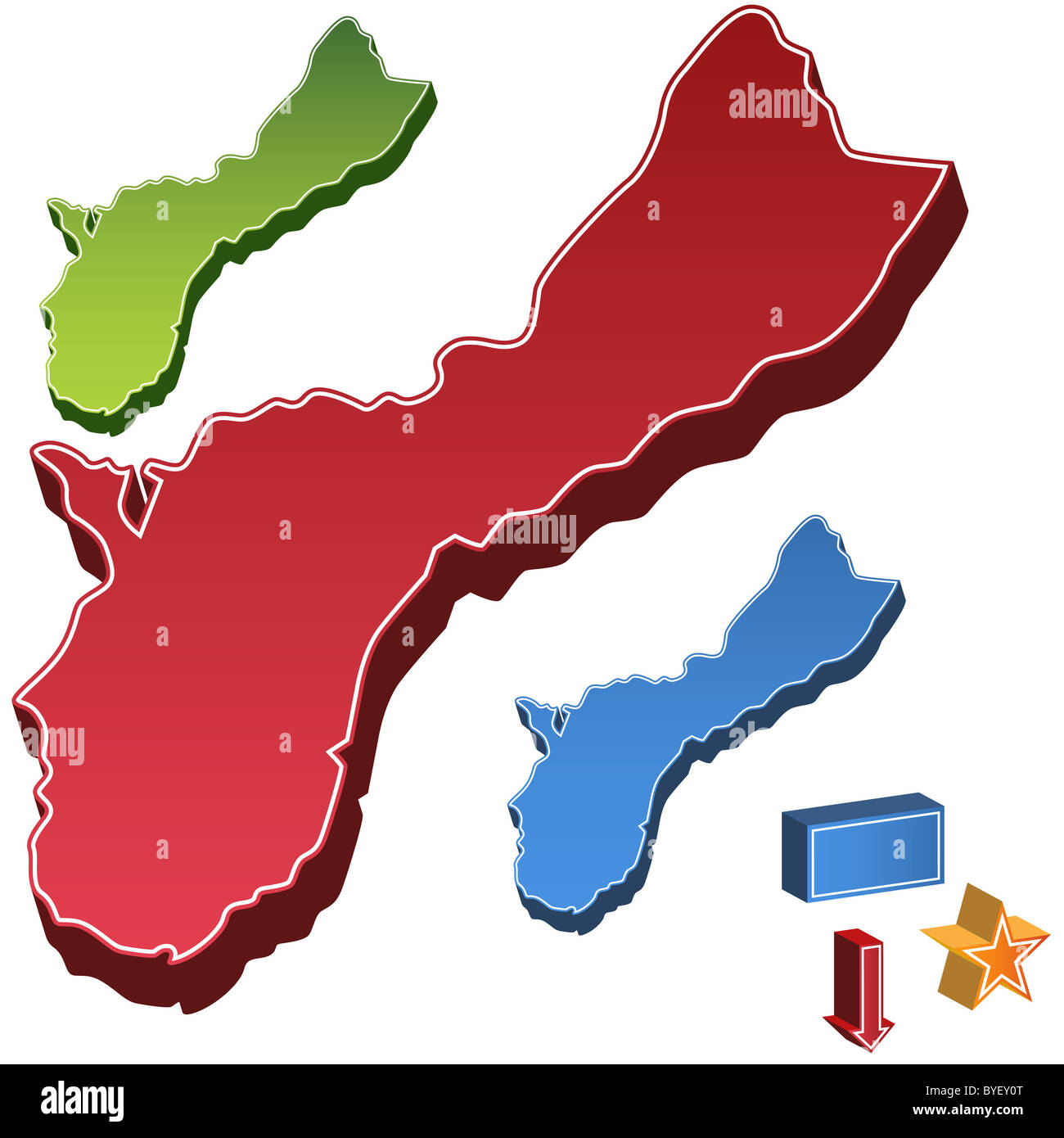 Arrow island Cut Out Stock Images & Pictures - Alamy