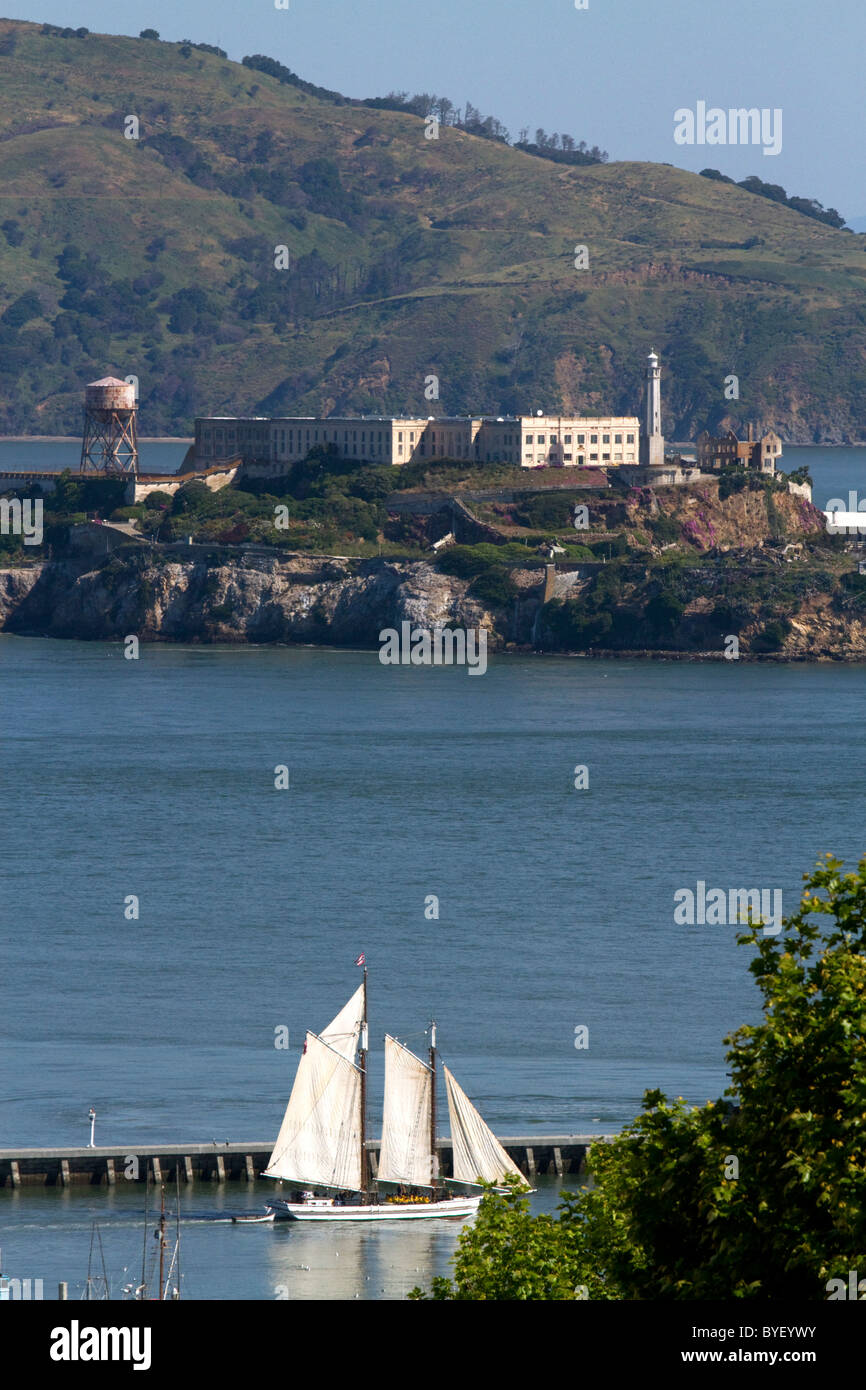 Alcatraz Island located in the San Francisco Bay offshore from San ...