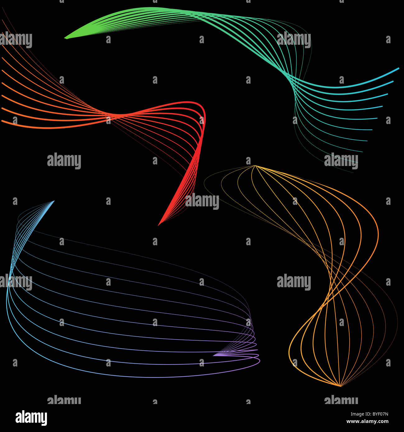 Set of energy wave images Stock Photo - Alamy