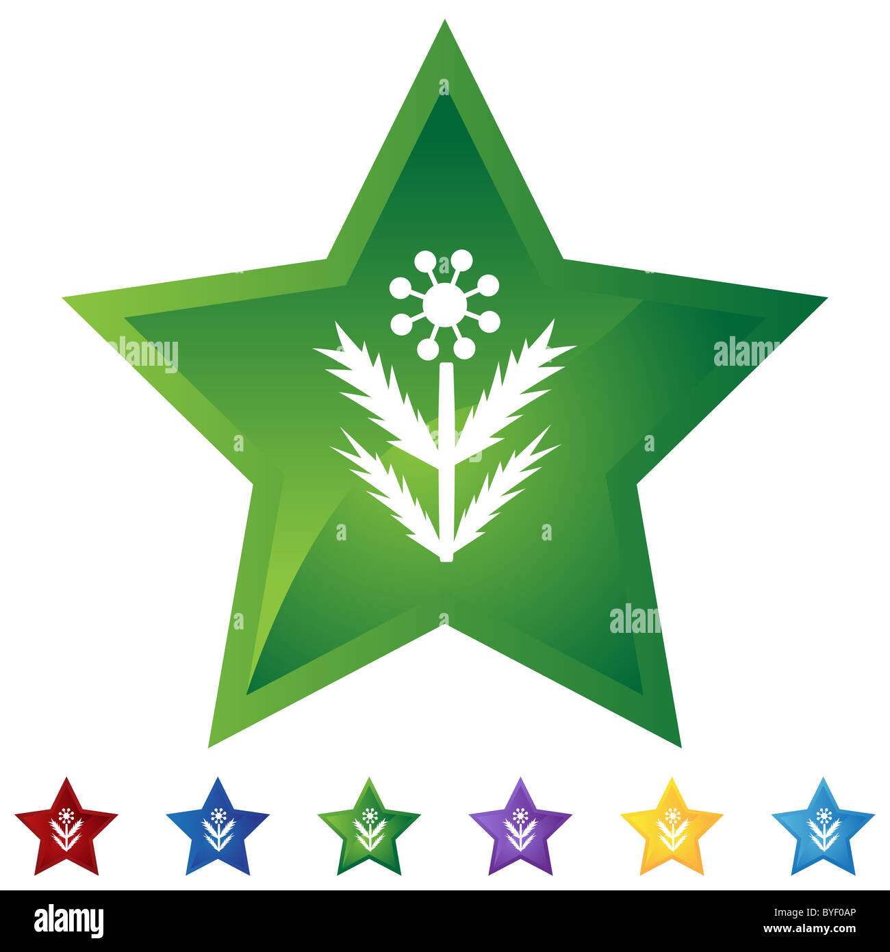 Set of star style icons - weed Stock Photo - Alamy