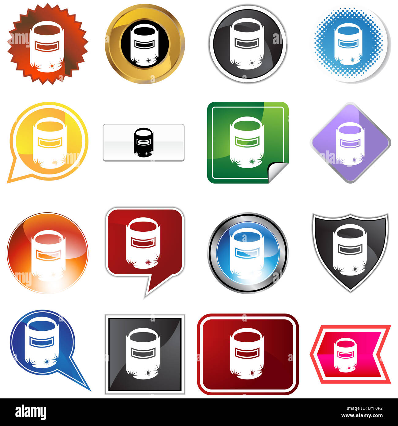 Welding mask icon set isolated on a white background Stock Photo - Alamy