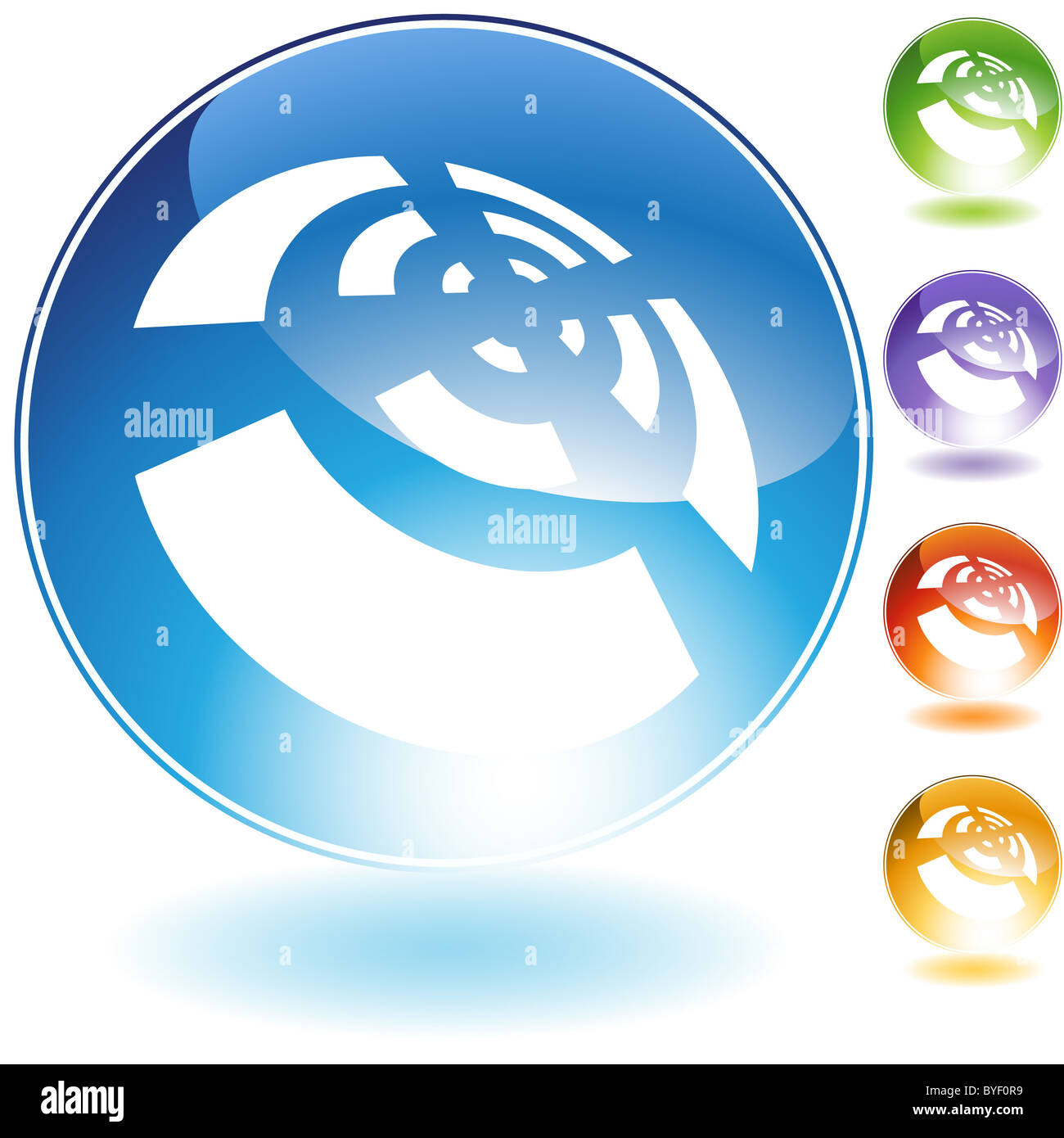 Signal crystal isolated on a white background Stock Photo - Alamy