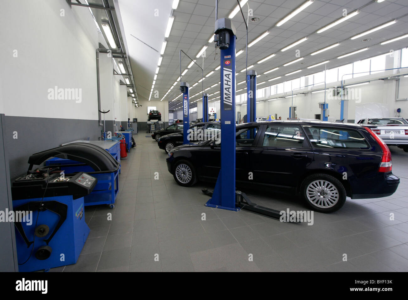 Volvo garage in Athens Greece Stock Photo - Alamy