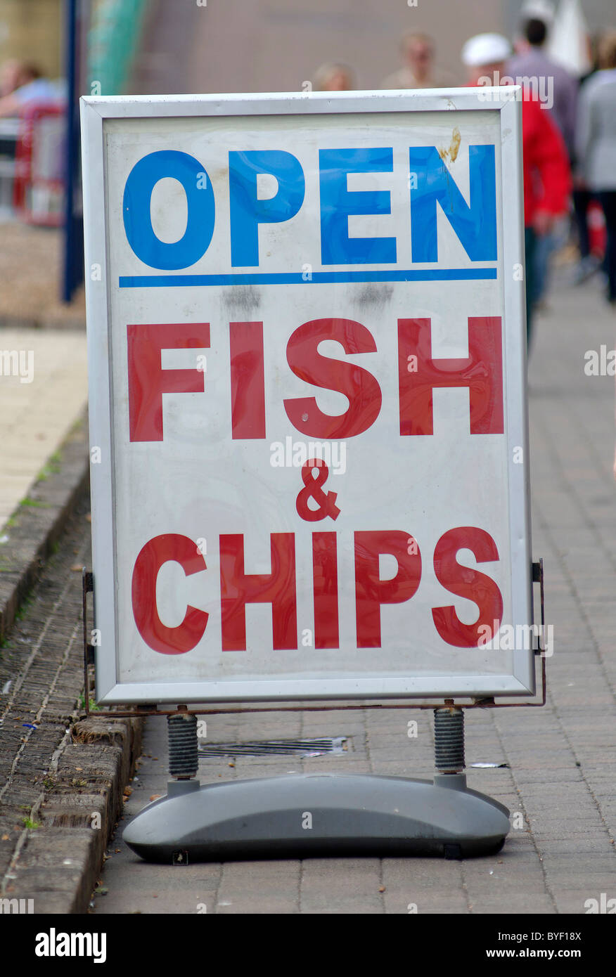 Fish & Chips Shop Sign Stock Photo - Alamy