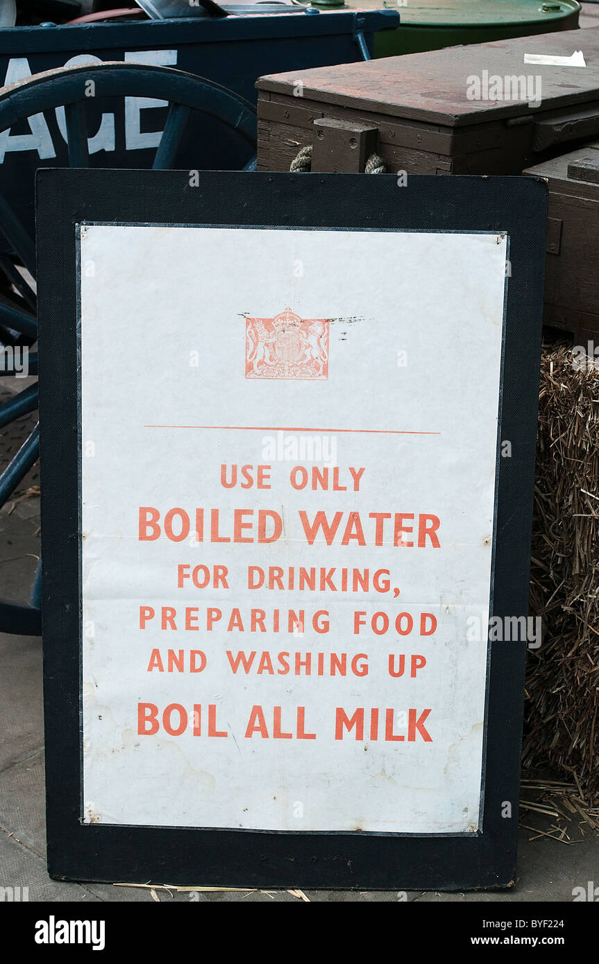 Authentic sign from World War time Stock Photo - Alamy