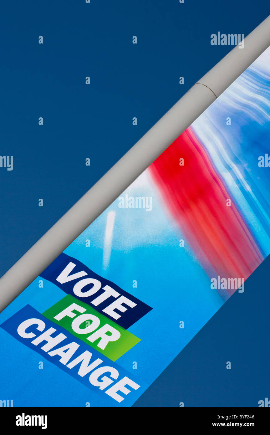 VOTE FOR CHANGE SIGN Stock Photo - Alamy