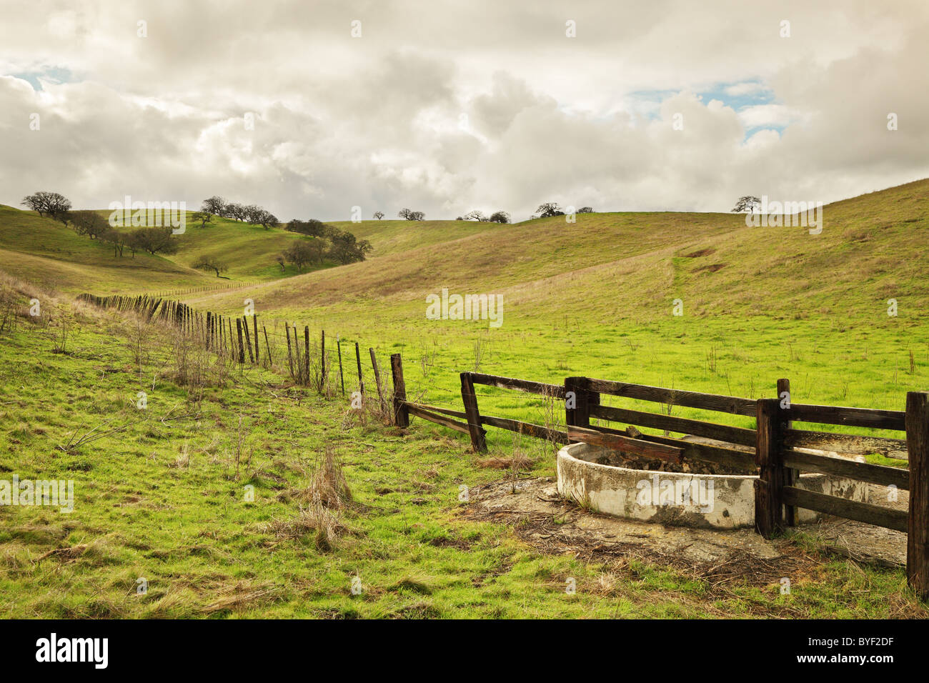 A drinking trough on farmland Stock Photo - Alamy