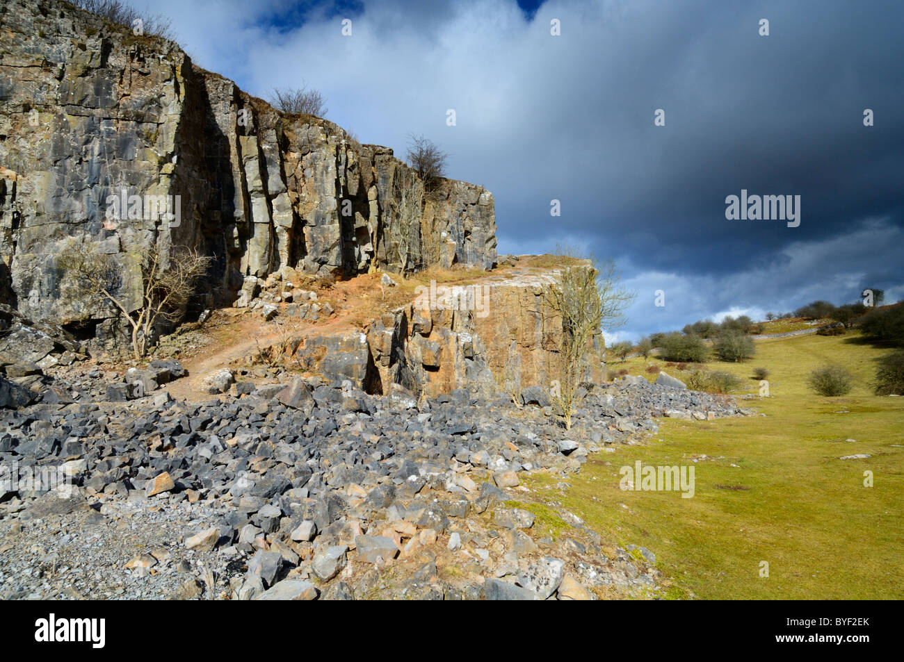 Black Rock quarry at the top of Cheddar Gorge on the Mendip Hills near ...