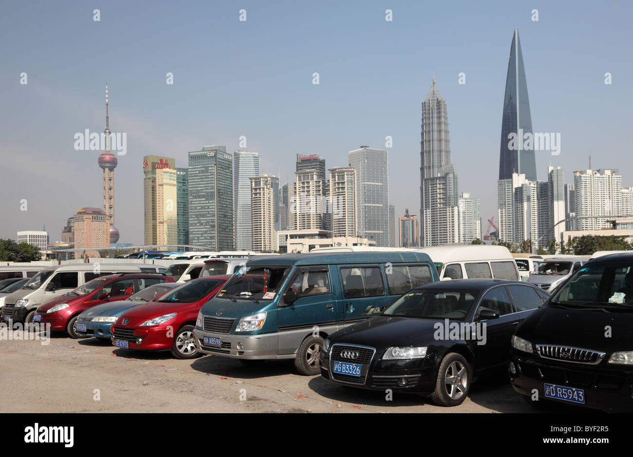 Parking lot in Shanghai, China Stock Photo - Alamy