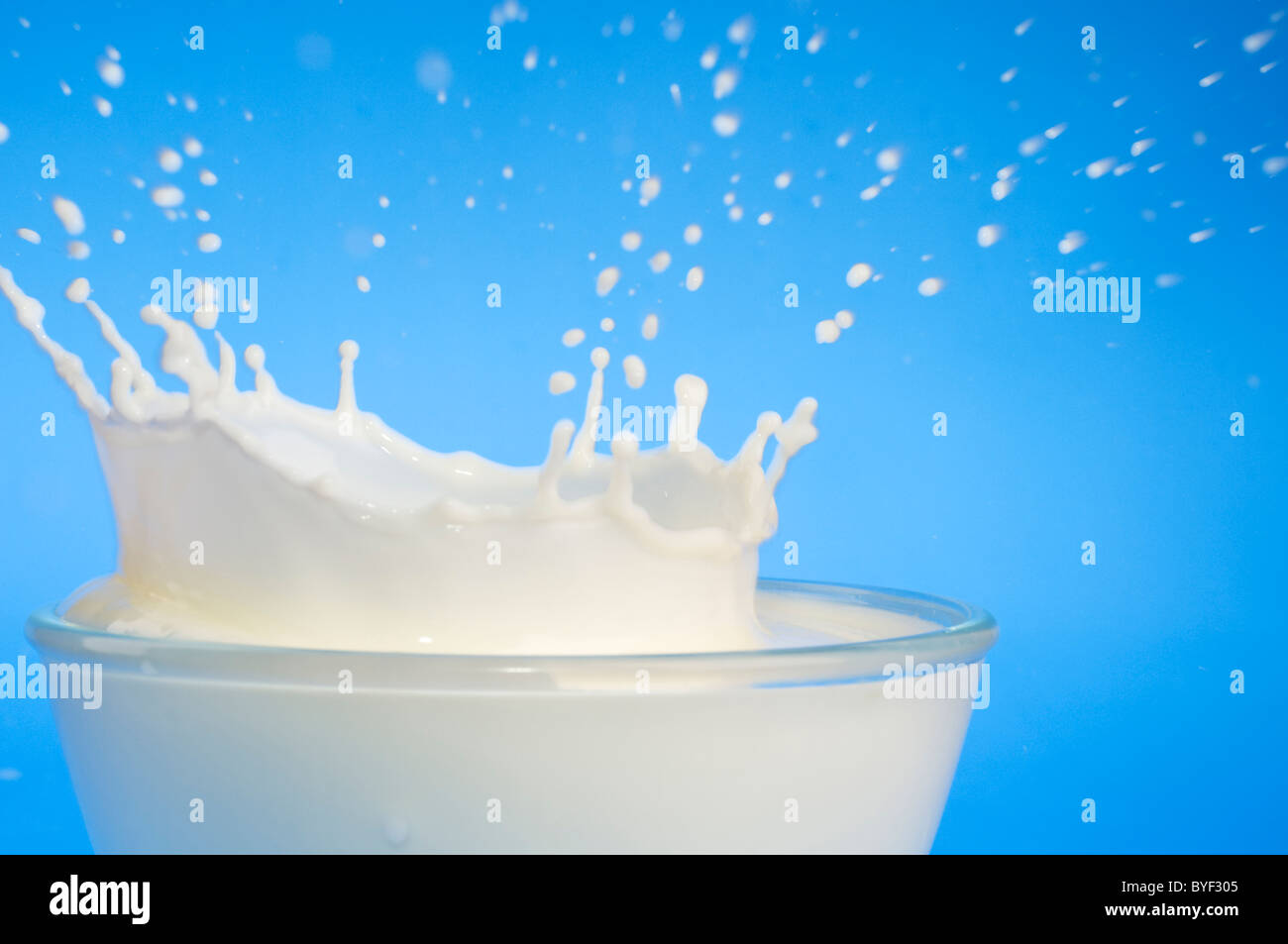 Splash of fresh cold white milk background Stock Photo - Alamy