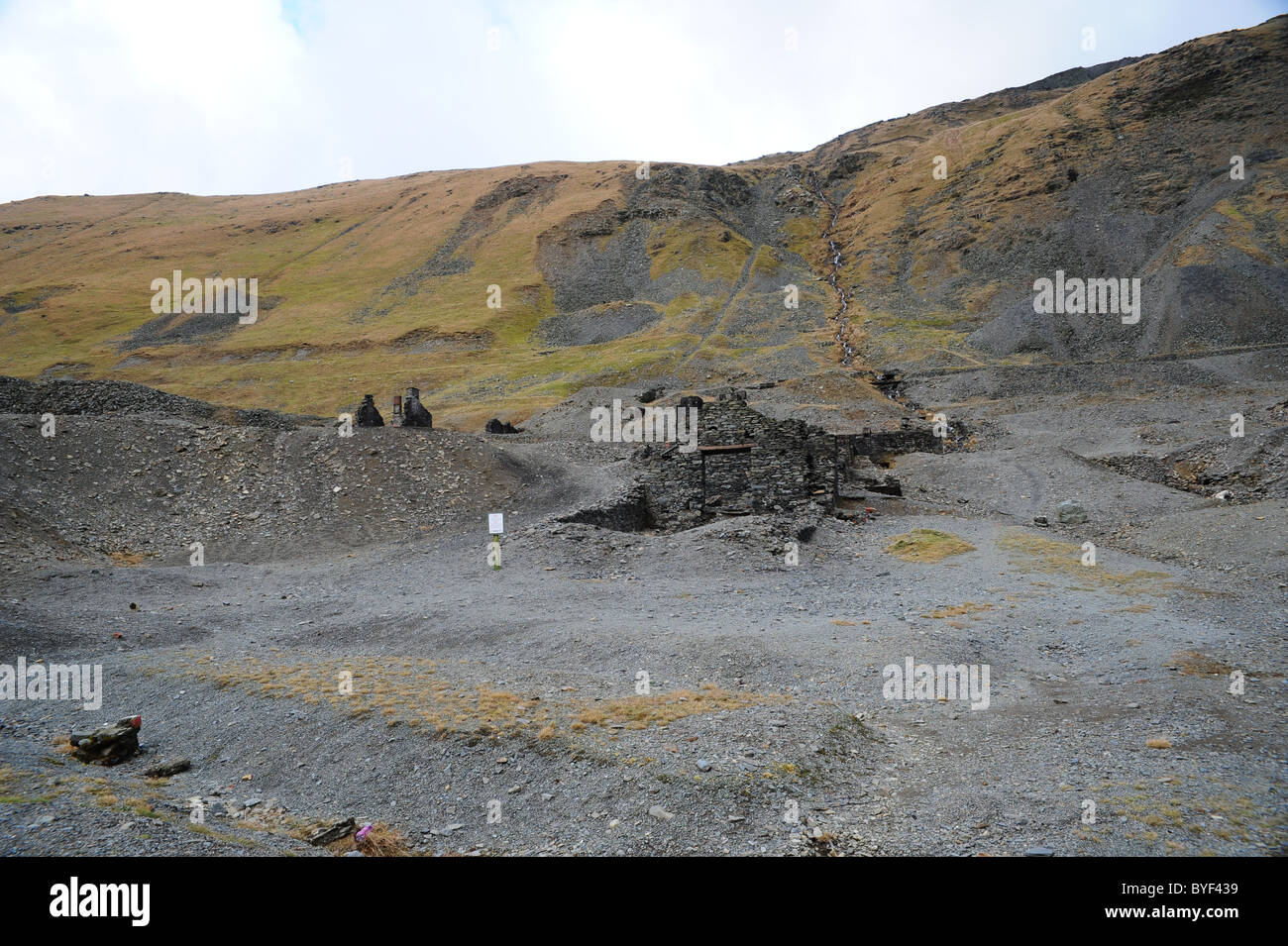 One of the many ruins at the Cwmystwyth Silver/ Lead Mines in Mid Wales ...