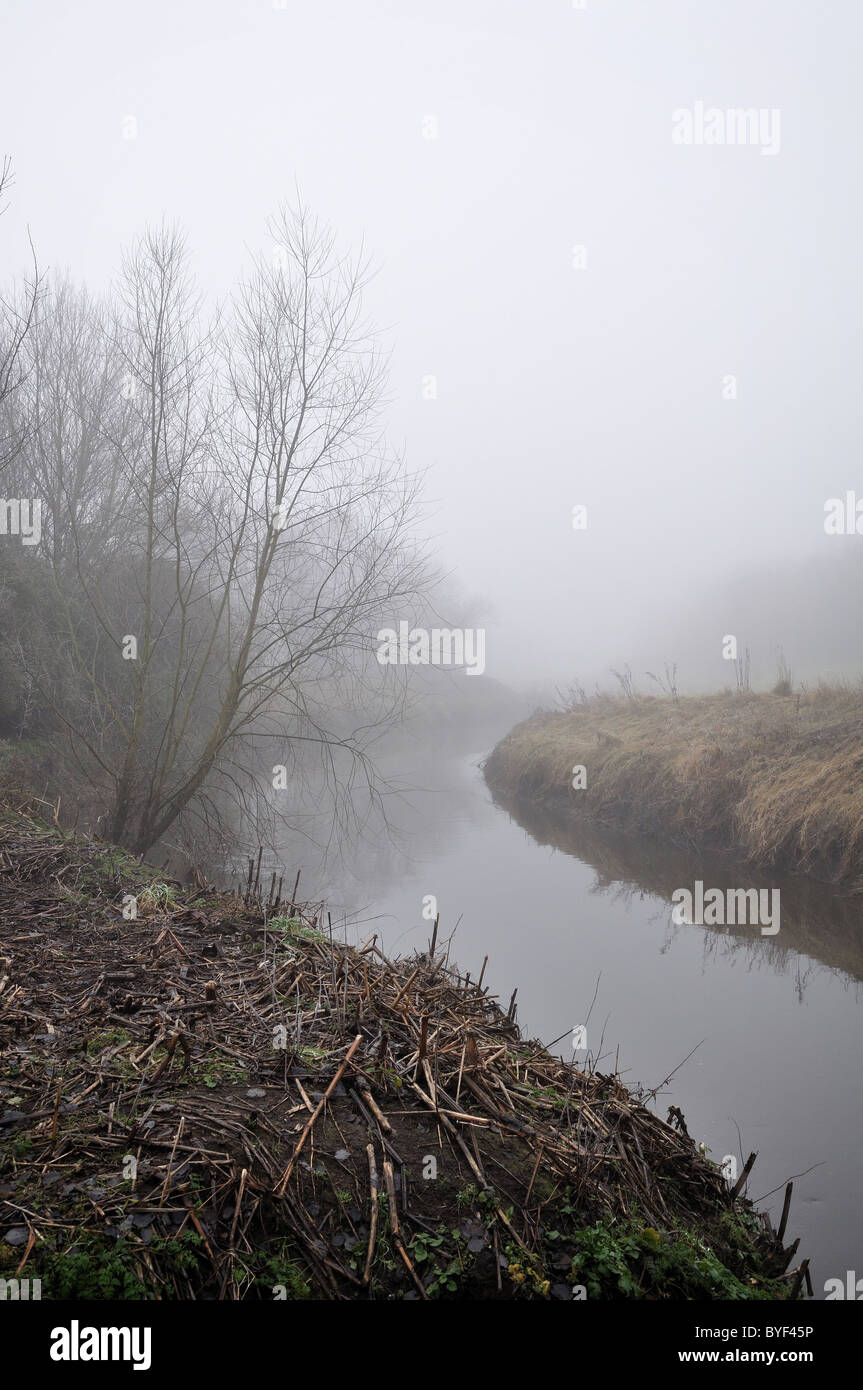 Misty foggy day in England UK Stock Photo - Alamy
