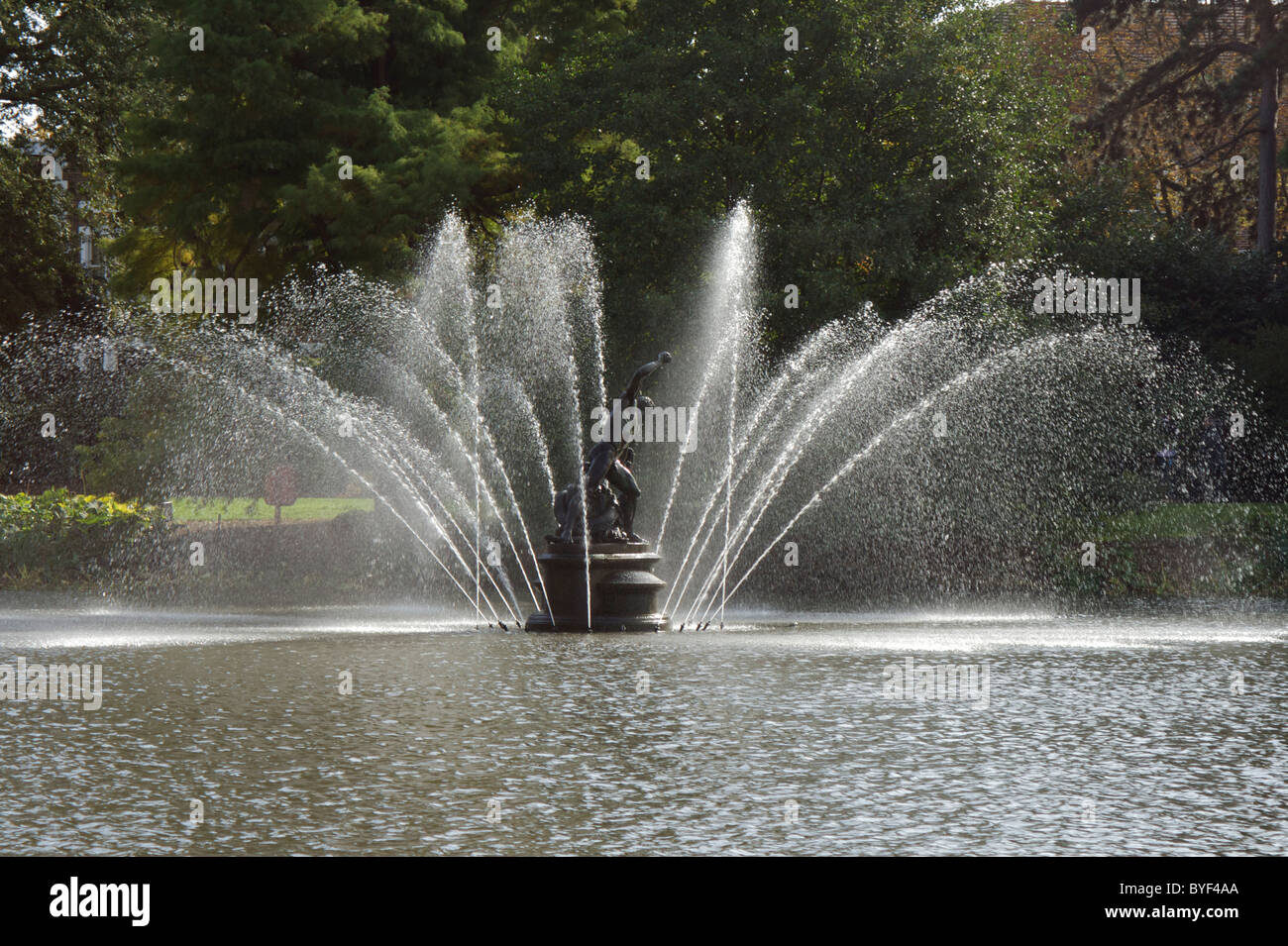 The fountain sculpture of Hercules wrestling the river-god Achelous in ...