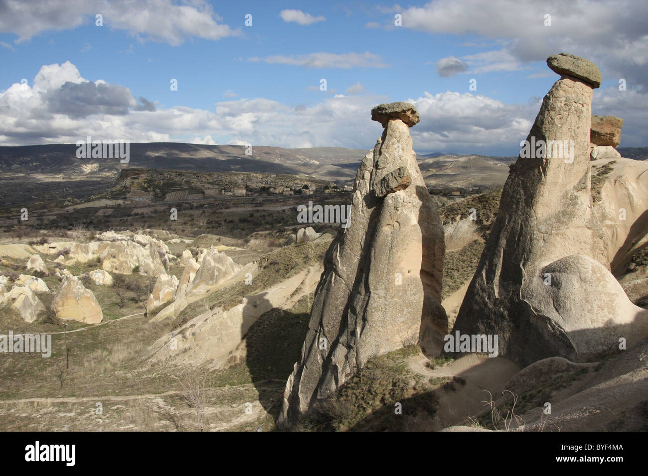 Fairy chimneys in Cappadocia Turkey Stock Photo - Alamy