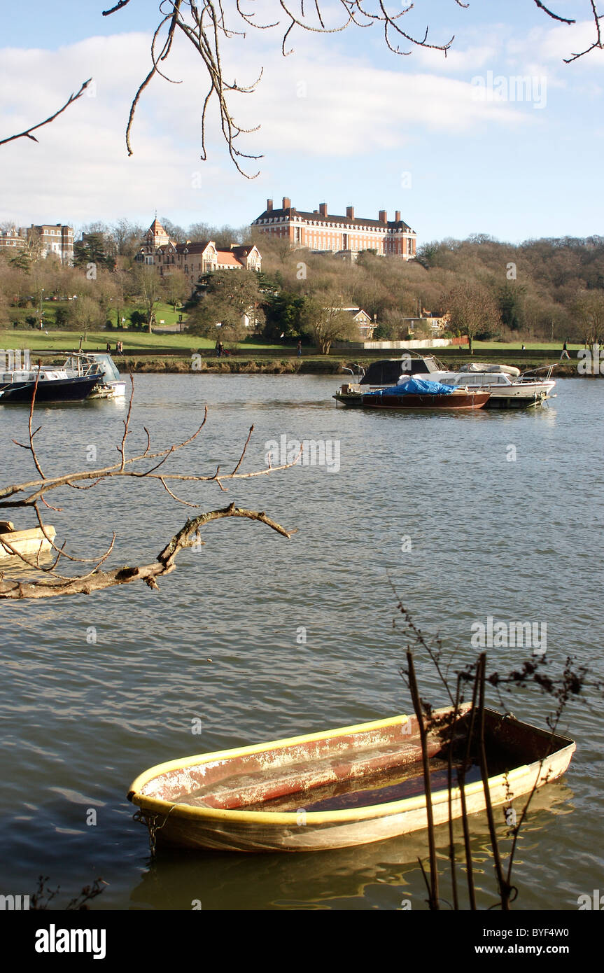 River Thames passing under The Royal Star and Garter Home Richmond ...