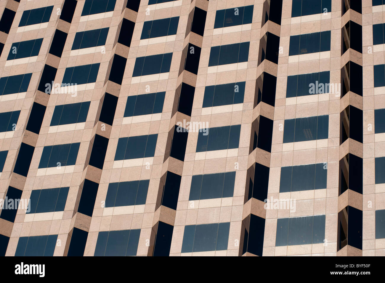 Modern windows in modern day office building in central Austin, Texas ...