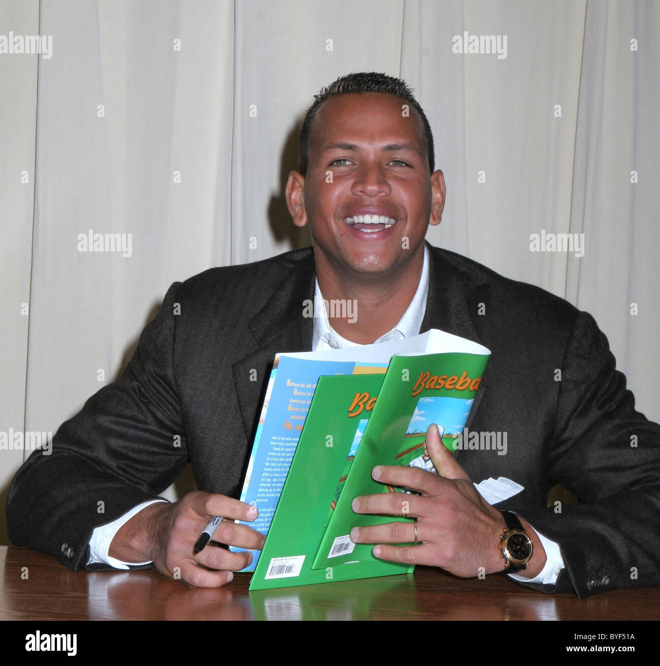 Alex Rodriguez AKA 'A-Rod', of The New York Yankees signs his book 'Out ...