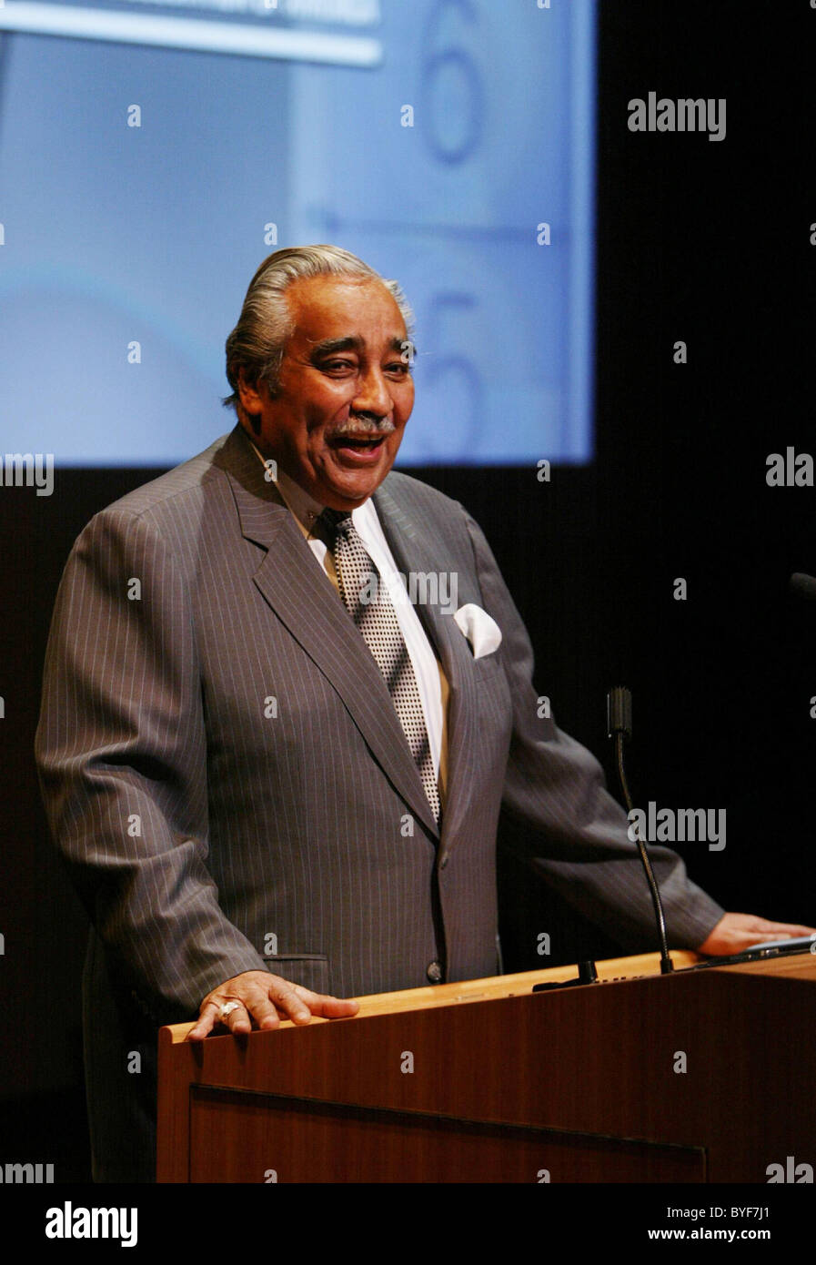 Representative D-NY Charlie Rangel spoke before Will Smith at the ...